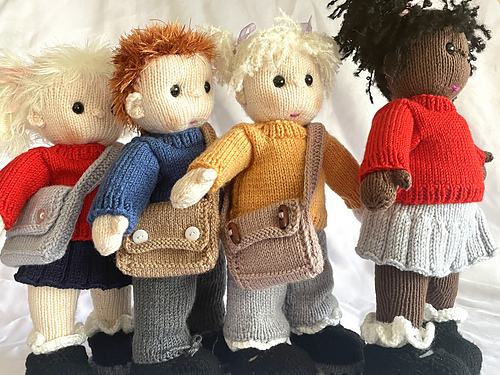 Ravelry: Janet and John Start School pattern by Pat Alinejad