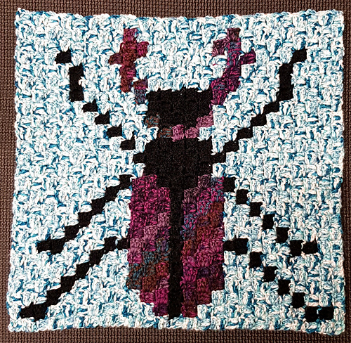 Ravelry: Swaggety Stag Beetle C2C Square pattern by Deb Ward (Hookanory)
