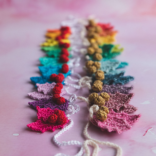 Ravelry: Rainbow Holly Garland pattern by Kirsten Ballering