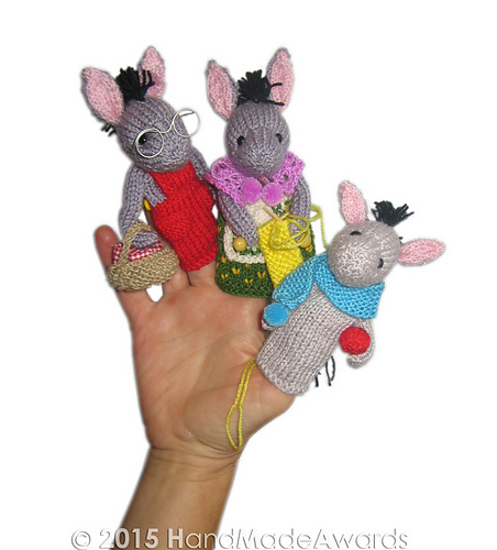 Ravelry: Family Donkey Finger puppets pattern by Loly Fuertes