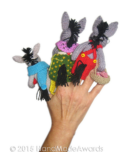 Ravelry: Family Donkey Finger puppets pattern by Loly Fuertes