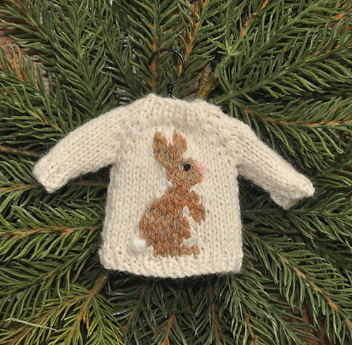 Ravelry: Bunnies Sweater Ornaments pattern by Karen DiTommaso