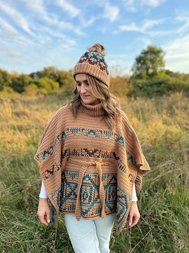 Ravelry: Labyrinth Mosaic Poncho pattern by Hannah Cross