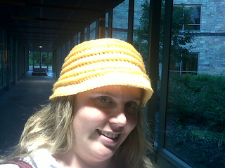 Ravelry: HappyAccident's Yellow Flapper Hat