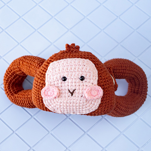 Ravelry: Big-eared monkey-shaped pet door stopper pattern by HappyCraft HQ