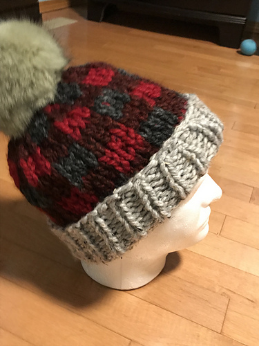 Ravelry: Adult Plaid Toque pattern by Sharon Bond