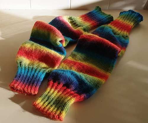 Ravelry: Frenzy Rainbow Legwarmers pattern by Aniko Heart