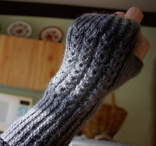 Ravelry: Faux Cable Fingerless Mittens pattern by Aniko Heart