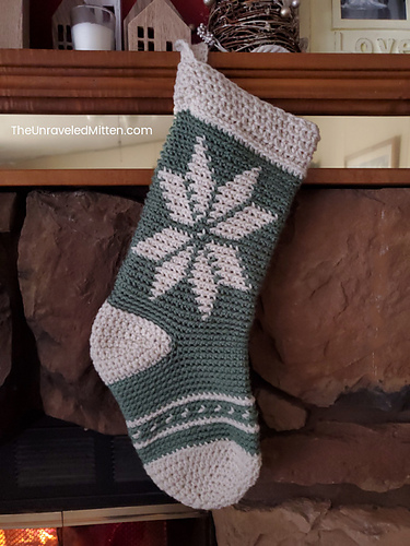 Ravelry: Nordic Snowflake Stocking pattern by Heather J Anderson