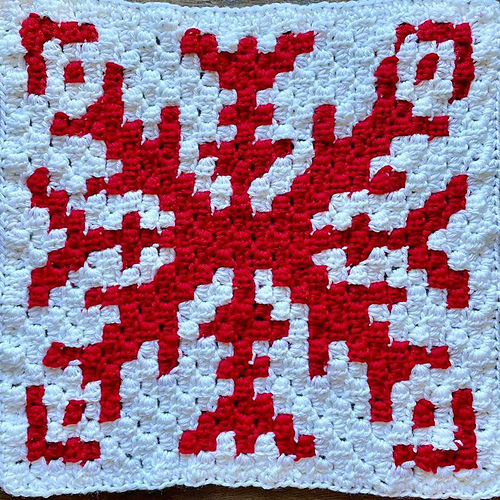 Ravelry: Nordic Winter Snowflake C2C pattern by Miranda Tesdal