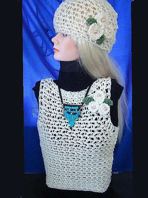Ravelry: 566 Crochet Tank Top, Hat, Flower, Moss Stitch pattern by Emi ...