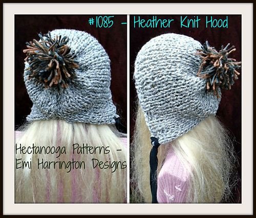Ravelry: 1085- HEATHER Knit Hood pattern by Emi Harrington