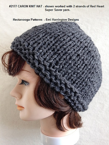 Ravelry: 2177 - CARON KNIT HAT pattern by Emi Harrington