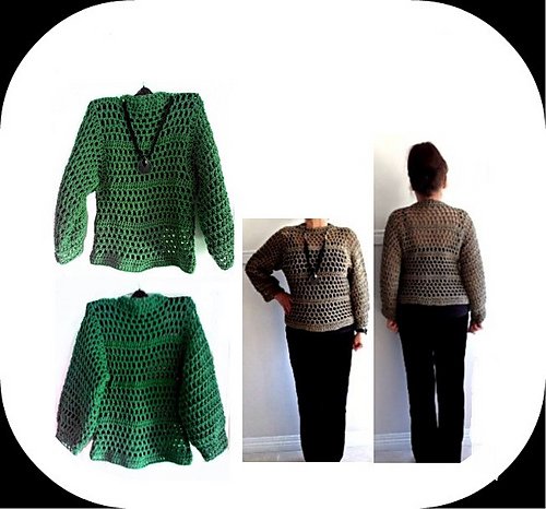 Ravelry: 2191 - Mesh Pullover Sweater pattern by Emi Harrington