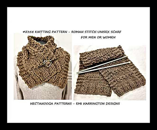 Ravelry: 2354k- Roman Stitch Scarf pattern by Emi Harrington
