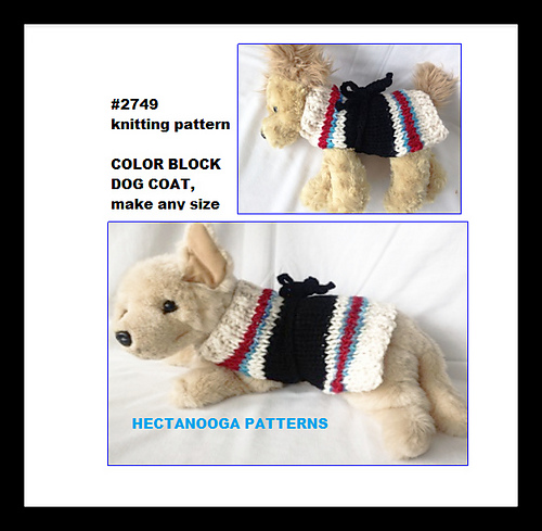 Ravelry: 2749 - D - Color Block Dog Coat pattern by Emi Harrington