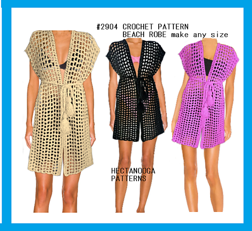 Ravelry: 2904 - Beach Robe Cover-up pattern by Emi Harrington