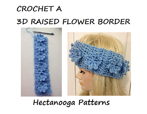 Ravelry: 3D RAISED FLOWER BORDER pattern by Emi Harrington