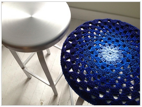 Ravelry: Granny Circle Bar Stool Covers pattern by Heidi Marie Robinson