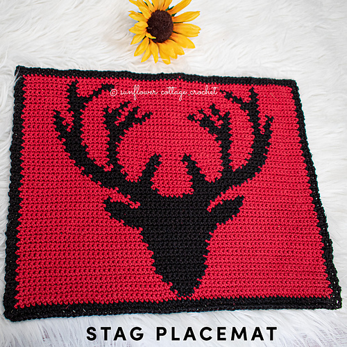 Ravelry: Stag Placemat pattern by Sunflower Cottage Crochet