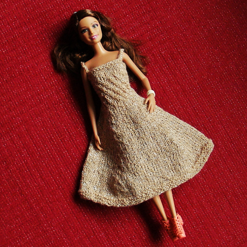 Ravelry: #0288 Barbie Purple Dress pattern by stickatillbarbie.se
