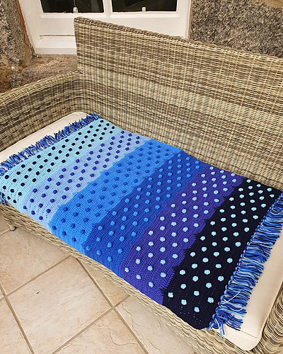 Ravelry: Little Bobble Blue Blanket pattern by Emkatcrochet