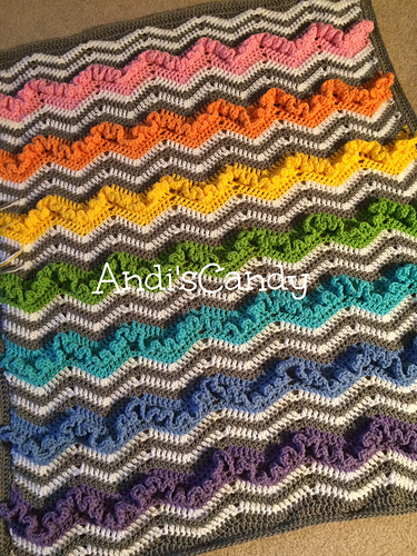 Ravelry: Herself10's Rainbow Ruffles Have Ridges