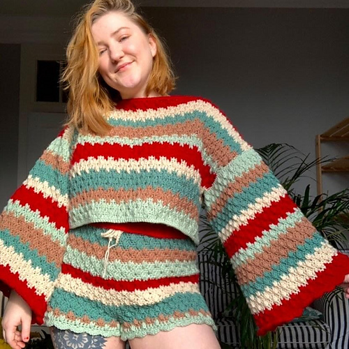 this is a fall-themed lounge set i crocheted a couple months ago 🍂 ...