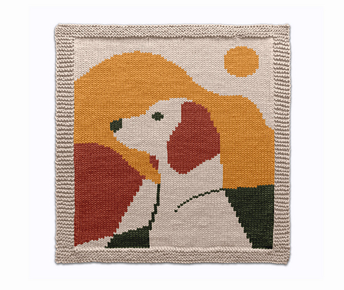 Ravelry: Hunting Dog Colorwork Square pattern by Dana Young