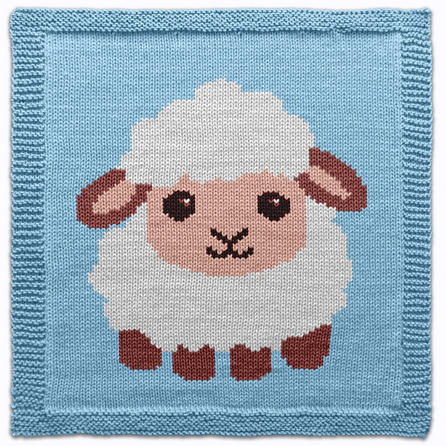 Ravelry: Sheep Colorwork Square pattern by Dana Young