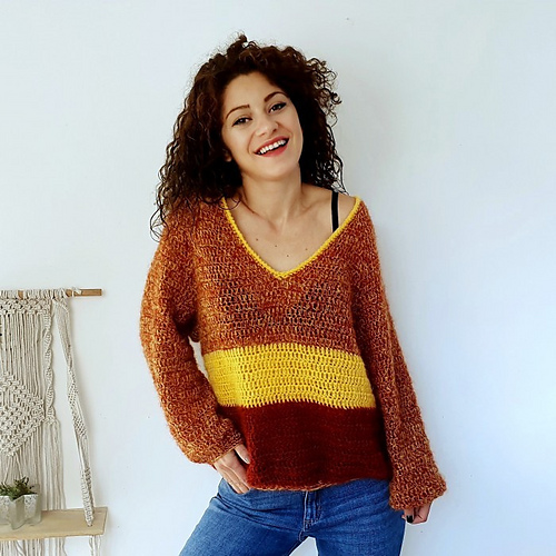 Ravelry: Rusty Gold Sweater pattern by By Katerina