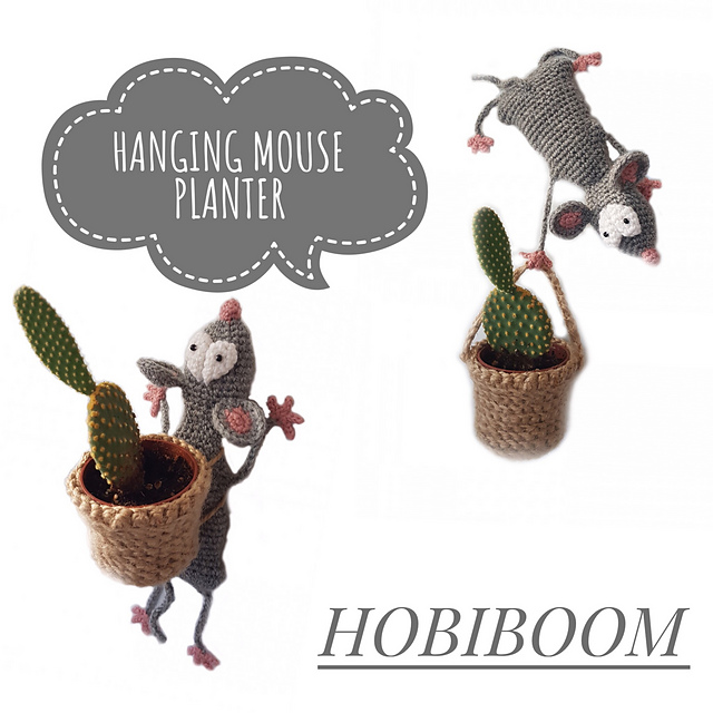 Ravelry: Hanging mouse planter pattern by Yuliya Slesarenko