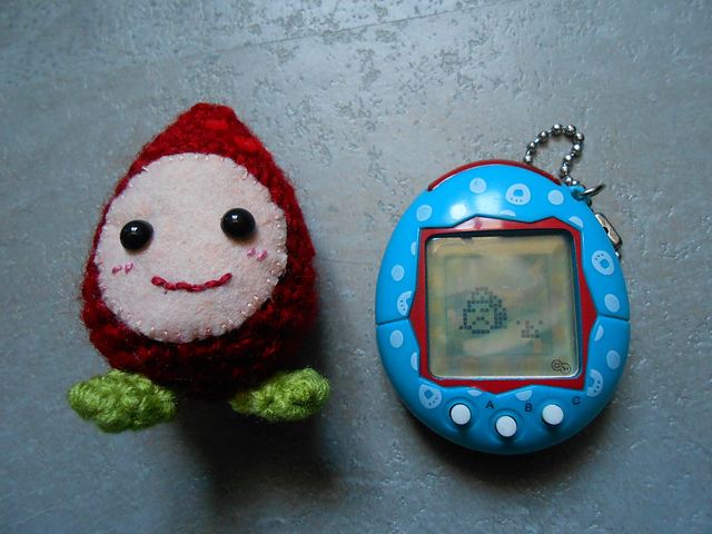 Ravelry: Ichigotchi Tamagotchi pattern by Maggie Y