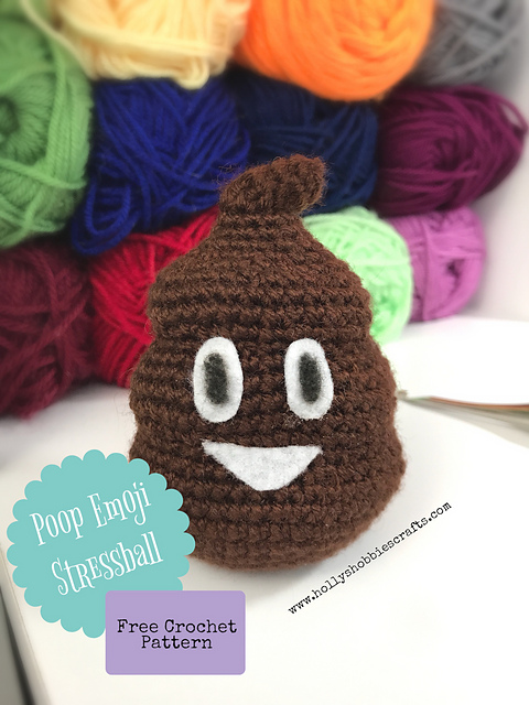 Ravelry: Poop Emoji Stressball pattern by Holly's Hobbies