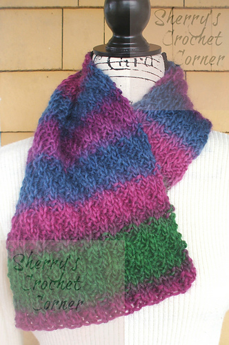 Ravelry: Diagonal Stitch Scarf pattern by Cheryl Frye