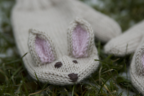 Ravelry: Sweet Bunny Mittens pattern by Birch Hollow Cottage