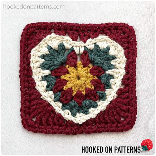 Ravelry: Granny Heart Motif & Square pattern by Ling Ryan