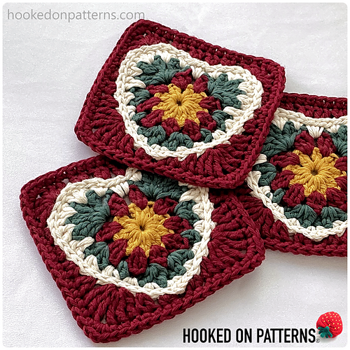Ravelry: Granny Heart Motif & Square pattern by Ling Ryan