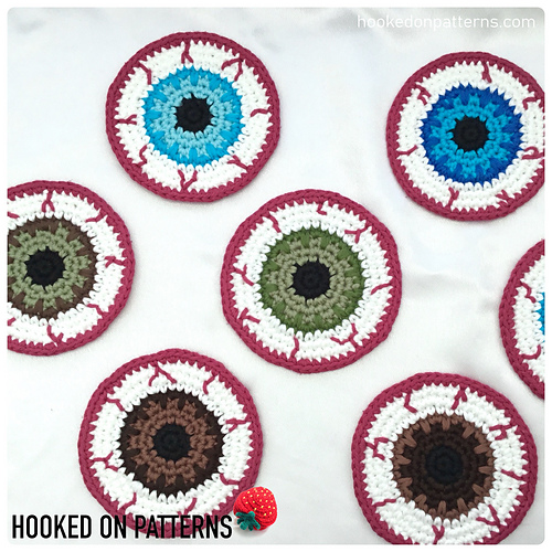 Ravelry: Eyeball Coasters pattern by Ling Ryan