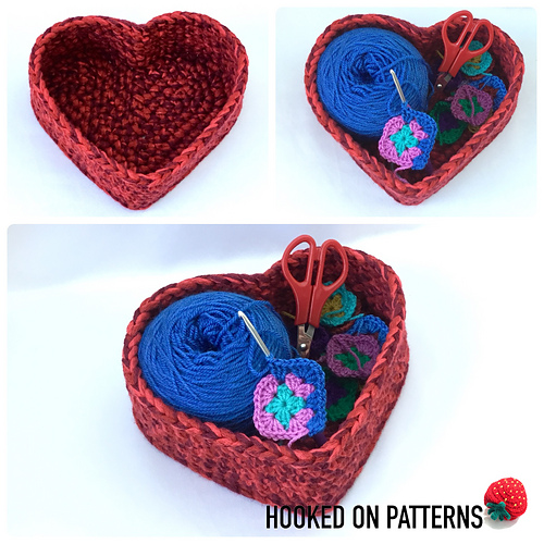 Ravelry: Simple Heart Baskets pattern by Ling Ryan