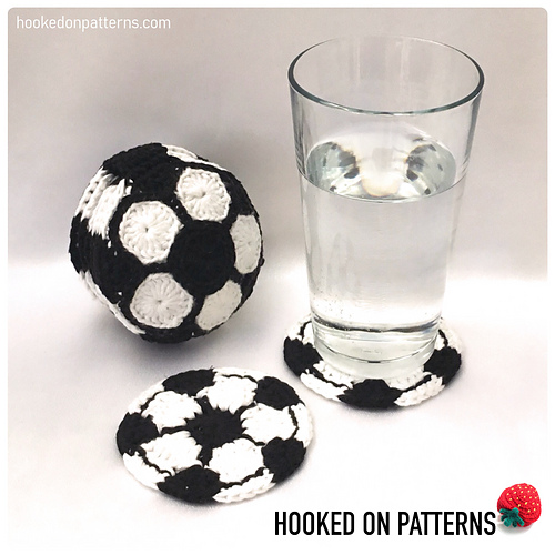 Ravelry: Football Coaster Set - Soccer pattern by Ling Ryan
