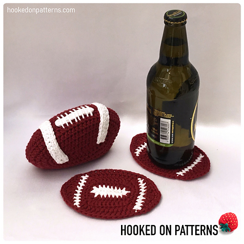 Ravelry: Football Coaster Set - American pattern by Ling Ryan