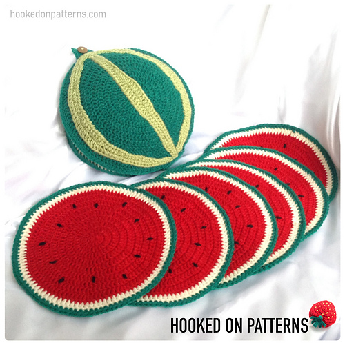 Ravelry: Sliced Watermelon Placemat Set pattern by Ling Ryan