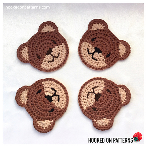 Ravelry: Teddy Bear Coasters pattern by Ling Ryan