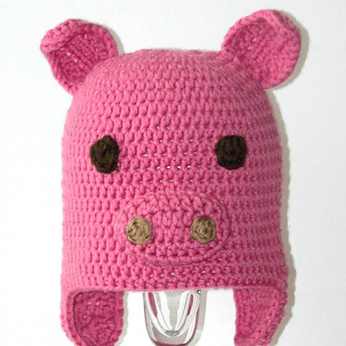 Ravelry: Pepin the Pig Earflap Critter (Animal) Hat pattern by Hooked ...
