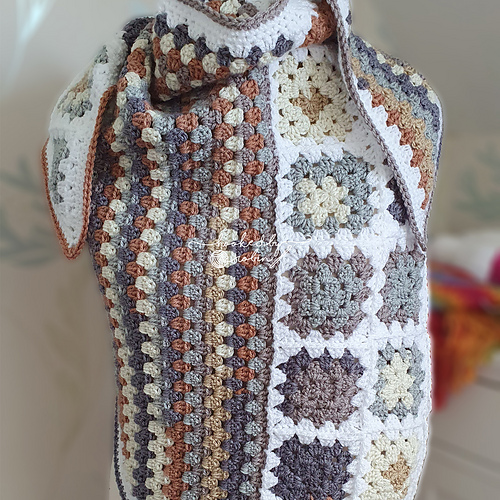 Ravelry: Half & Half Granny Shawl pattern by Hooked by Robin
