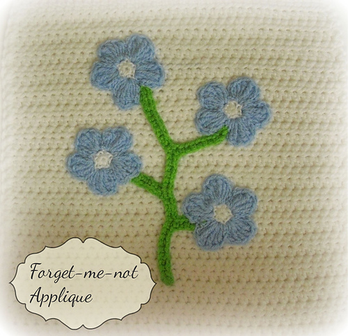 Ravelry: Forget Me Not Applique pattern by Teri Heathcote