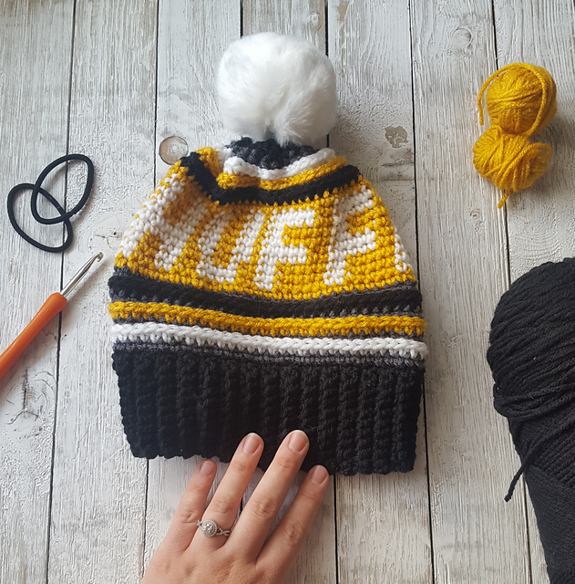 Ravelry: Hufflepuff Harry Potter Hat pattern by Katie Hansen