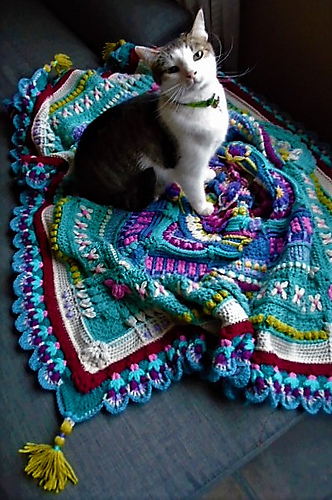 Ravelry: High Tea Floral Block Extension pattern by The Floral Hook