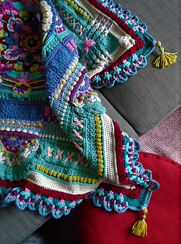 Ravelry: High Tea Floral Block Extension pattern by The Floral Hook